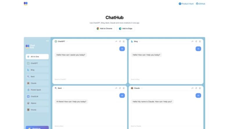 ChatHub: Use Multiple Chatbots Simultaneously - AHORAi